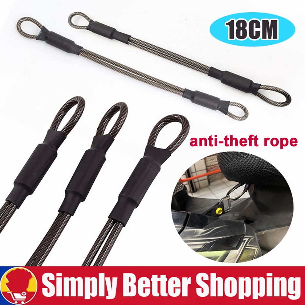 Lock Rope Anti-theft Security Safety For Motorcycle Helmet Protector ...