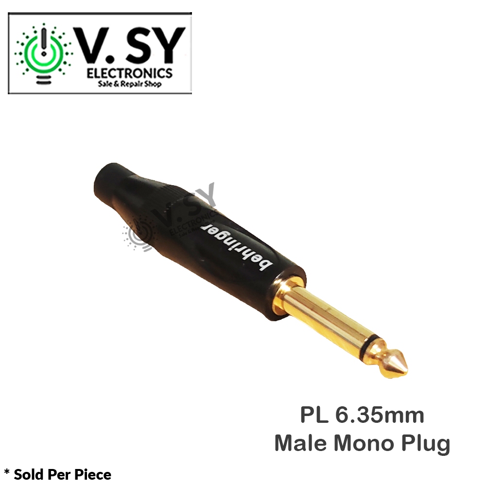 Behringer Male PL 6.35mm Mono Jack Heavy Duty | Shopee Philippines