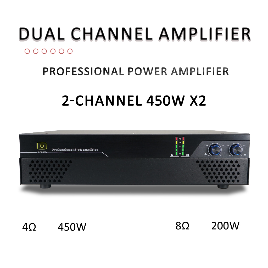 2-channel 450W x2 professional audio amplifier amplifier stage wedding ...