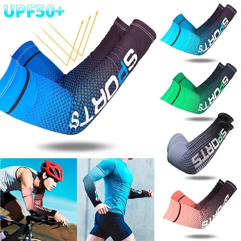 Arm Sleeves Compression Cover Arm Sun Protection UV Block Sports ...