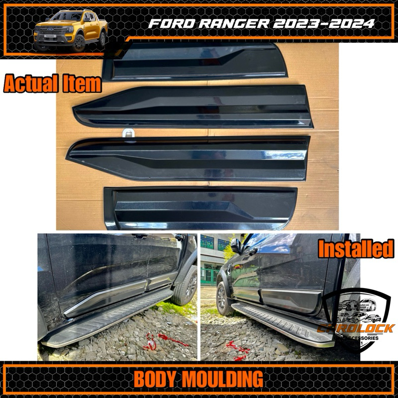 Ford Ranger XL XLS XLT Sport Wildtrak Raptor 2023 - 2024 Body Moulding ...