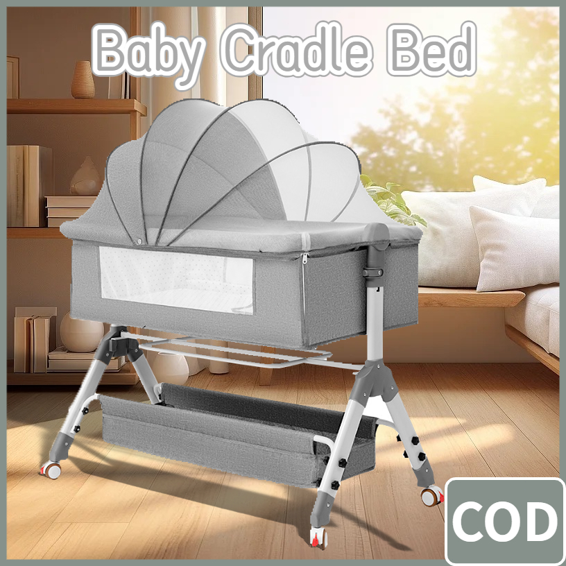 Crib for Baby Cradle Bed Multi-functional Mobile Foldable Baby Crib ...