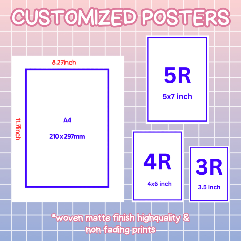 Customized A4||5R||4R||3R Posters(Matte only high quality) | Shopee Philippines