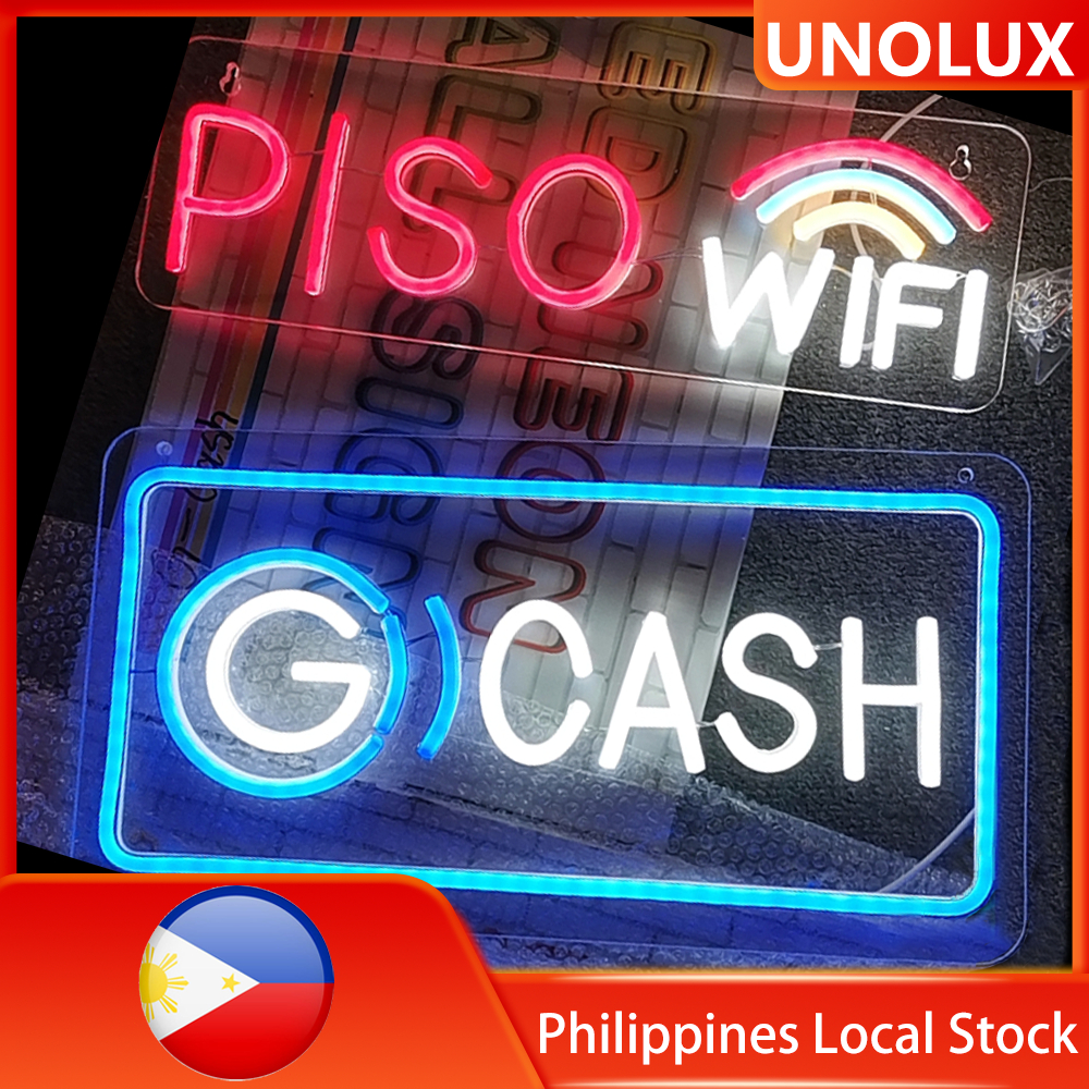 UNOLUX Gcash Signage LED Light USB Neon Lights Piso WIFI Signage for ...