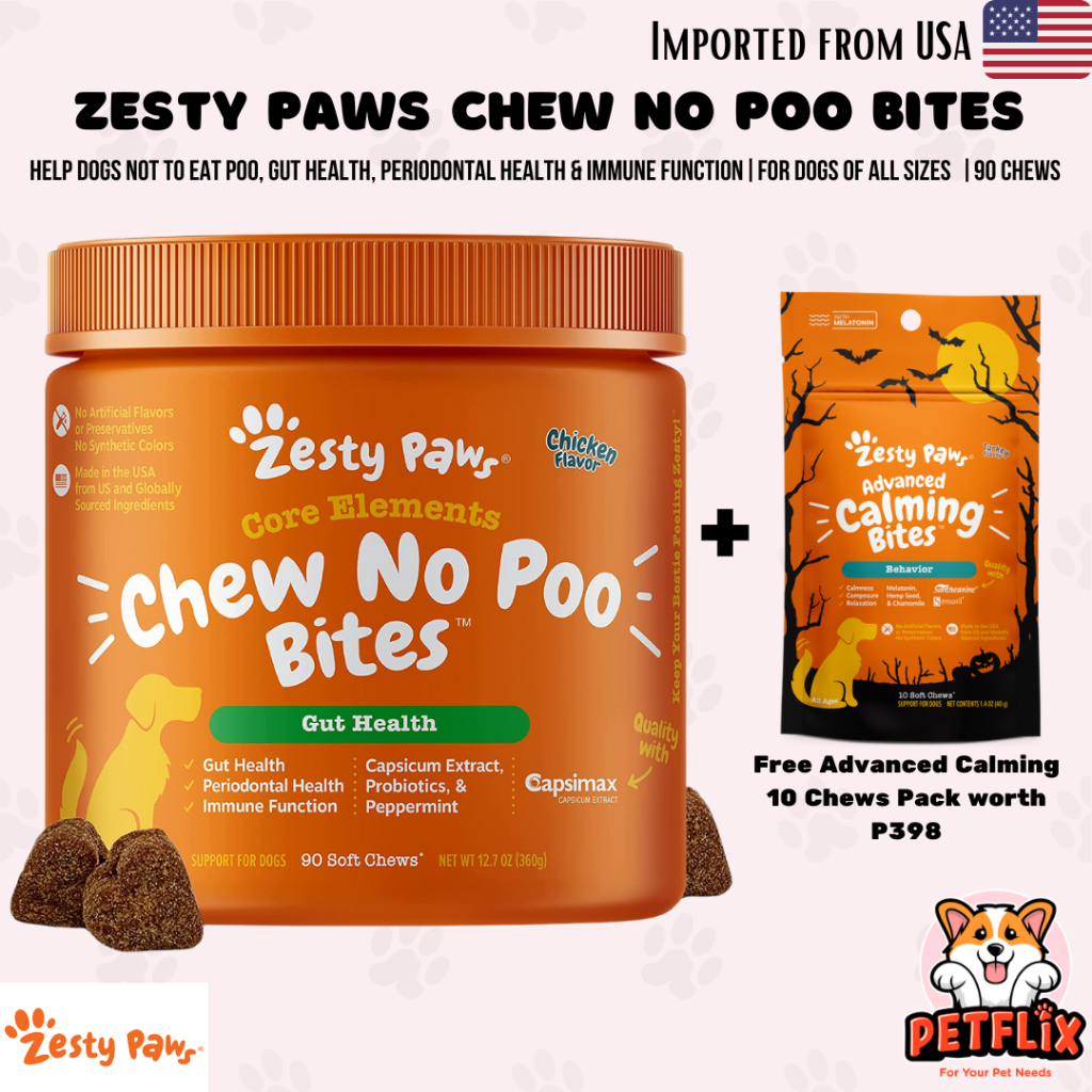 Zesty Paws Chew No Poo Bites