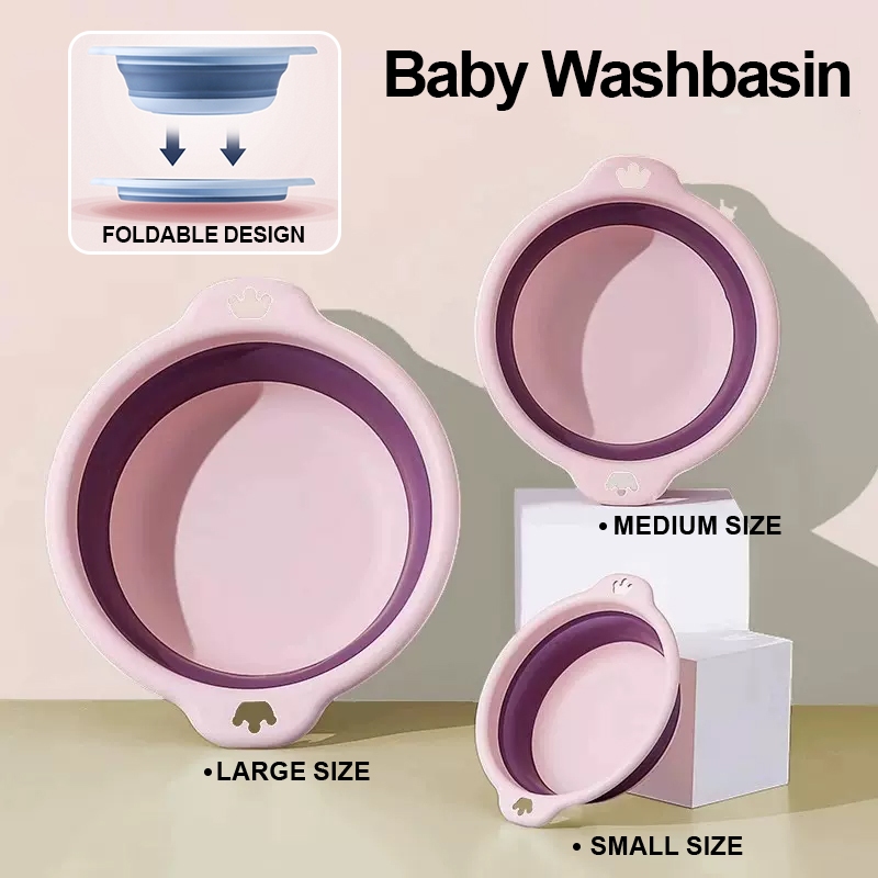 Collapsible Silicone Wash Basin Household/Traveling Folding Basin Easy ...
