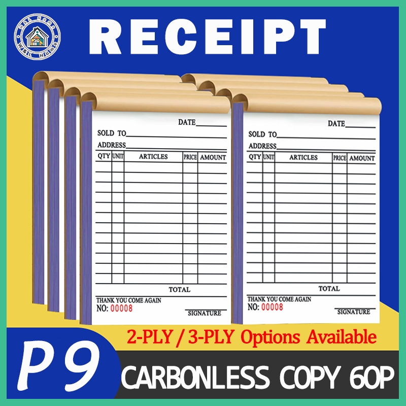 2/3 Copy Carbonized delivery Receipt Receipt with Carbon Temporary ...