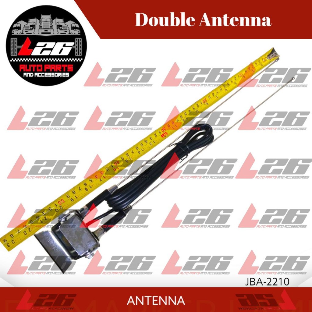 UNIVERSAL TYPE DOUBLE ANTENNA WITH WIRE JBA-2210 for RADIO and Walkie ...