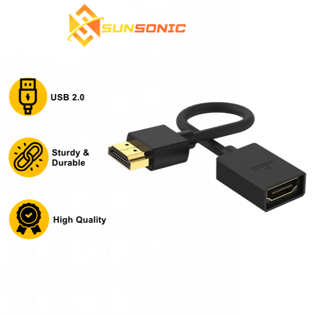 Hdmi Male To Female Extension Cable Protector Extender 1080p Heavy Duty ...