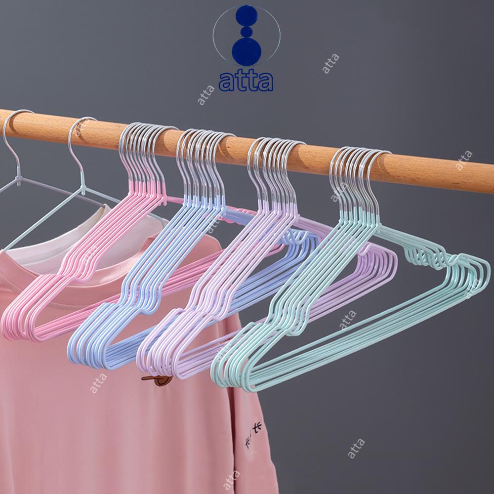 atta 10pcs/lot Non-slip Stainless Steel Drying Hanger Cloth Hangers For ...