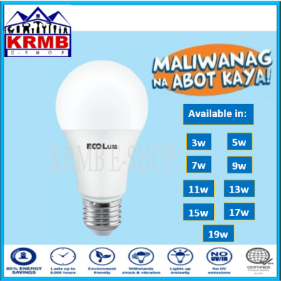 ECOLUM LED BULB 50PCS/BOX | Shopee Philippines