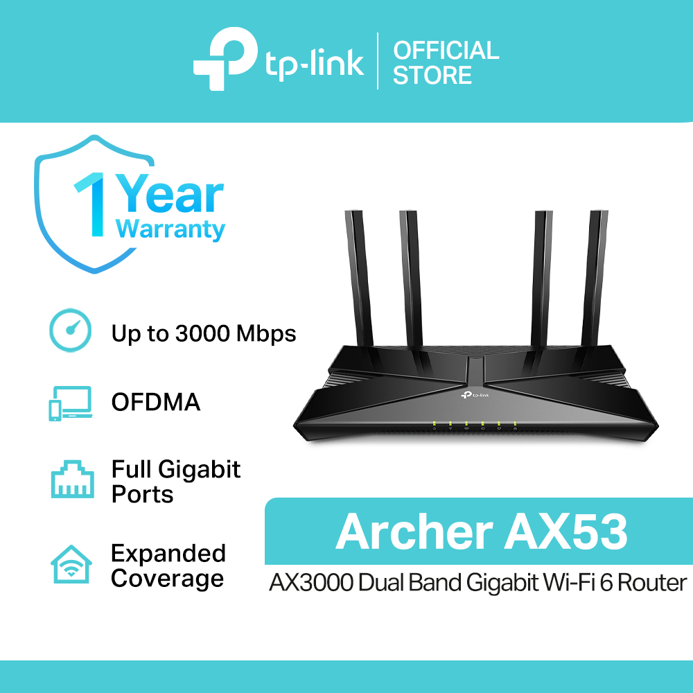 TP-Link | Archer AX53 | Dual Band | AX3000 | Gigabit | Next-Gen | Wi-Fi 6 | Access Point ...