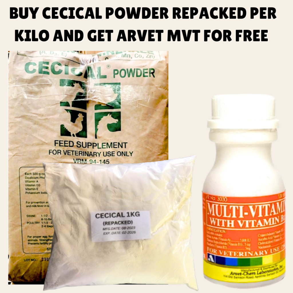 [G&G AGRIVET]BUY CECICAL POWDER REPACKED PER KILO AND GET ARVET MVT FOR ...