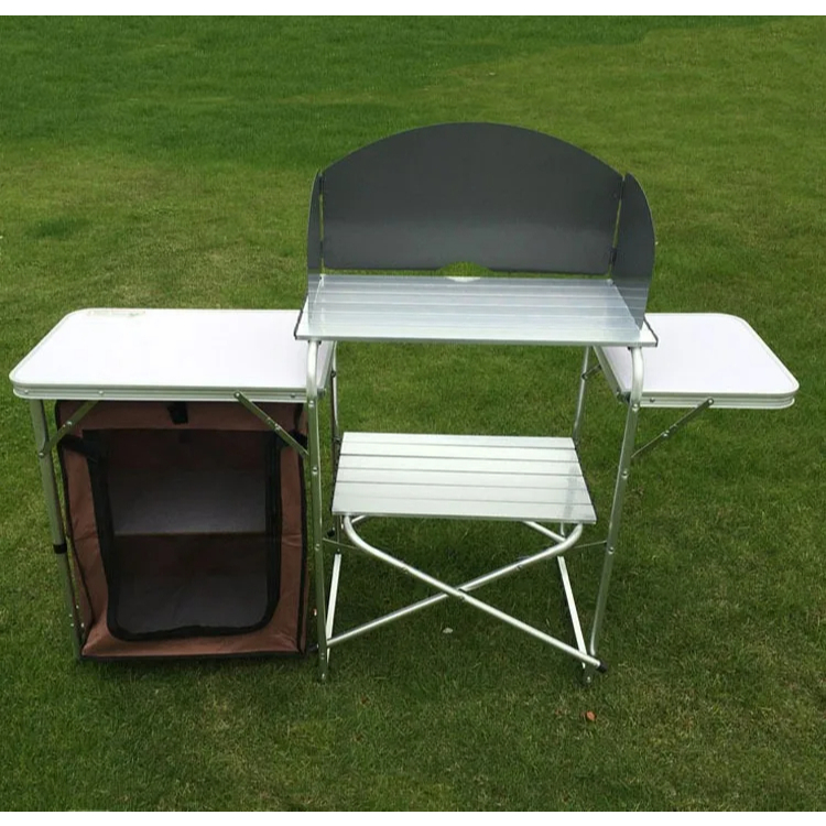 Portable Kitchen Station with Storage Outdoor Camping Equipment Hiking ...