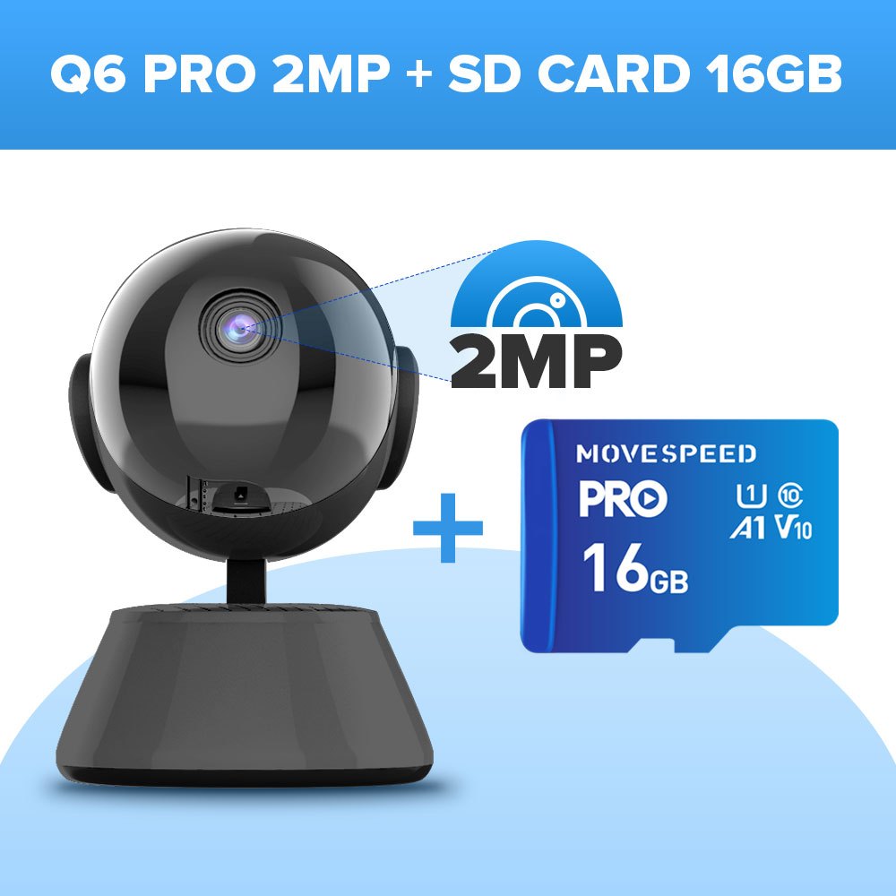 V380 Q6 PRO CCTV Camera Wifi Connect to Cellphone 1080P HD 360 ° PTZ ...