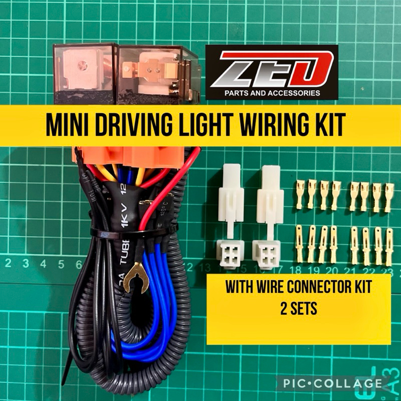 ZED Mini Driving Light Wiring Kit 1 Meter 2-Relay-Fuse Harness (1) Set ...