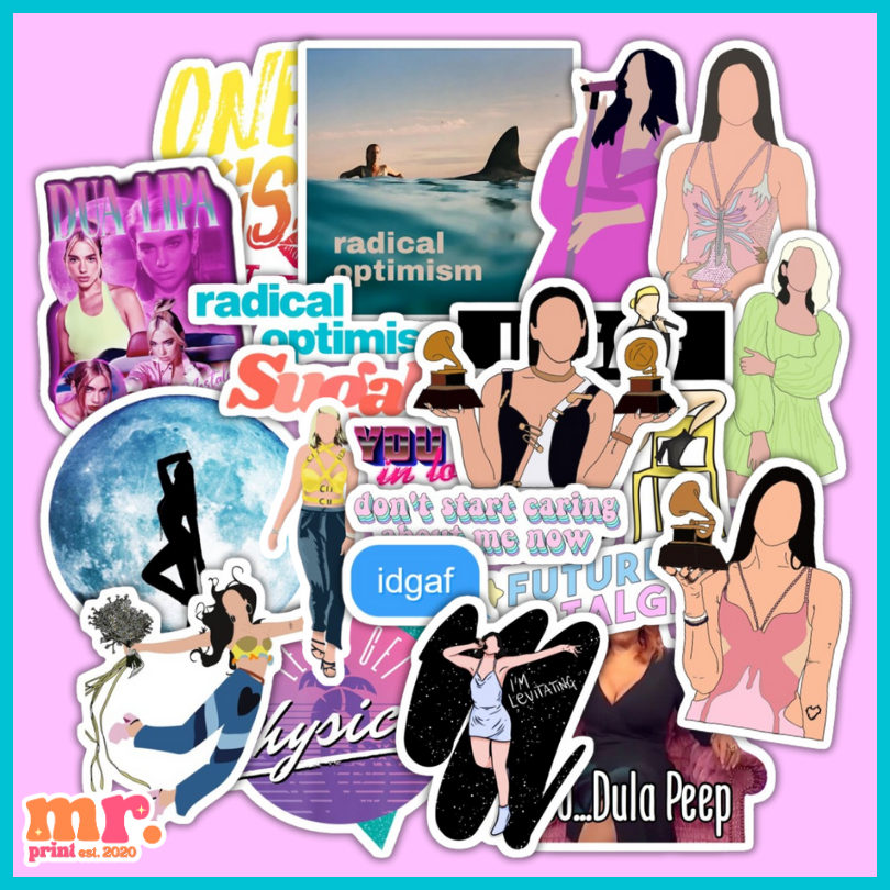 25 PCS| DUA LIPA VOL 5 STICKERS FUTURE NOSTALGIA WATERPROOF STICKERS ...
