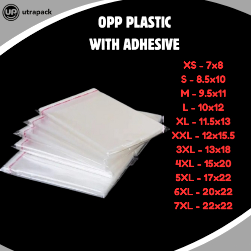 100 pcs OPP Clear Plastic with tape sealing self-adhesive OPP BAG ...