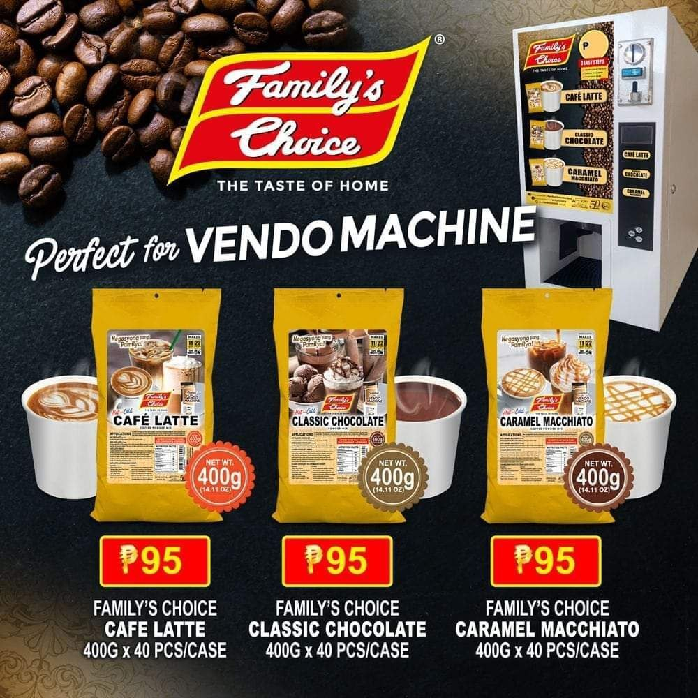 Family's Choice Vendo Powder Drinks Flavor 400g Classic Chocolate ...
