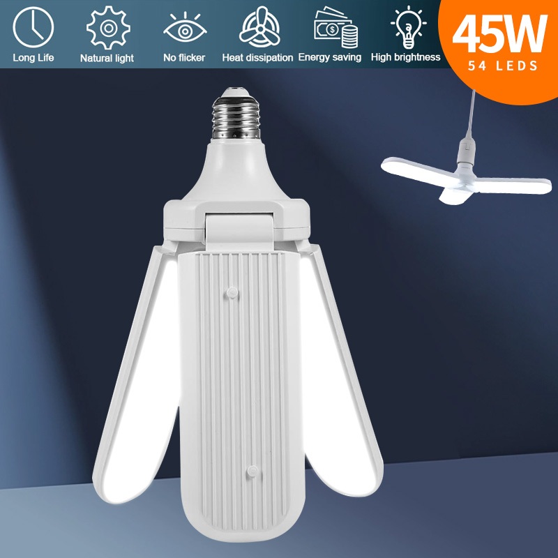 Led Light FAN BLADE LED BULB INDOOR/OUTDOOR CEILING LIGHT BULB FOLDABLE ...