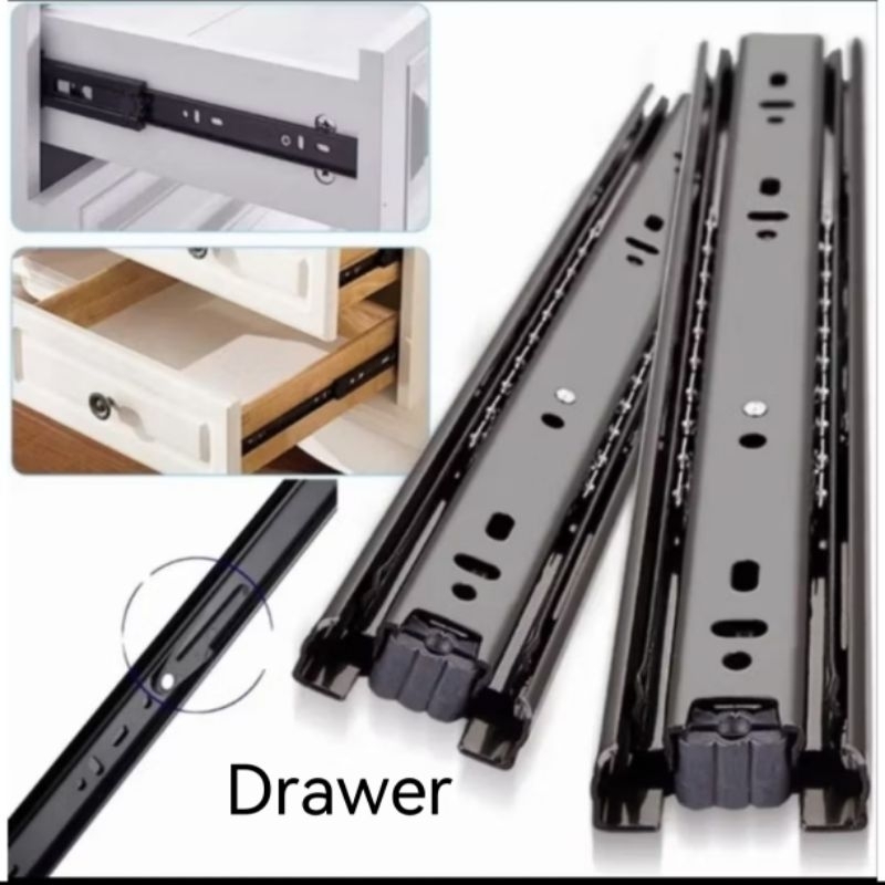 Drawer Guide Full Extension Ball Bearing Heavy Duty Steel Slide ...