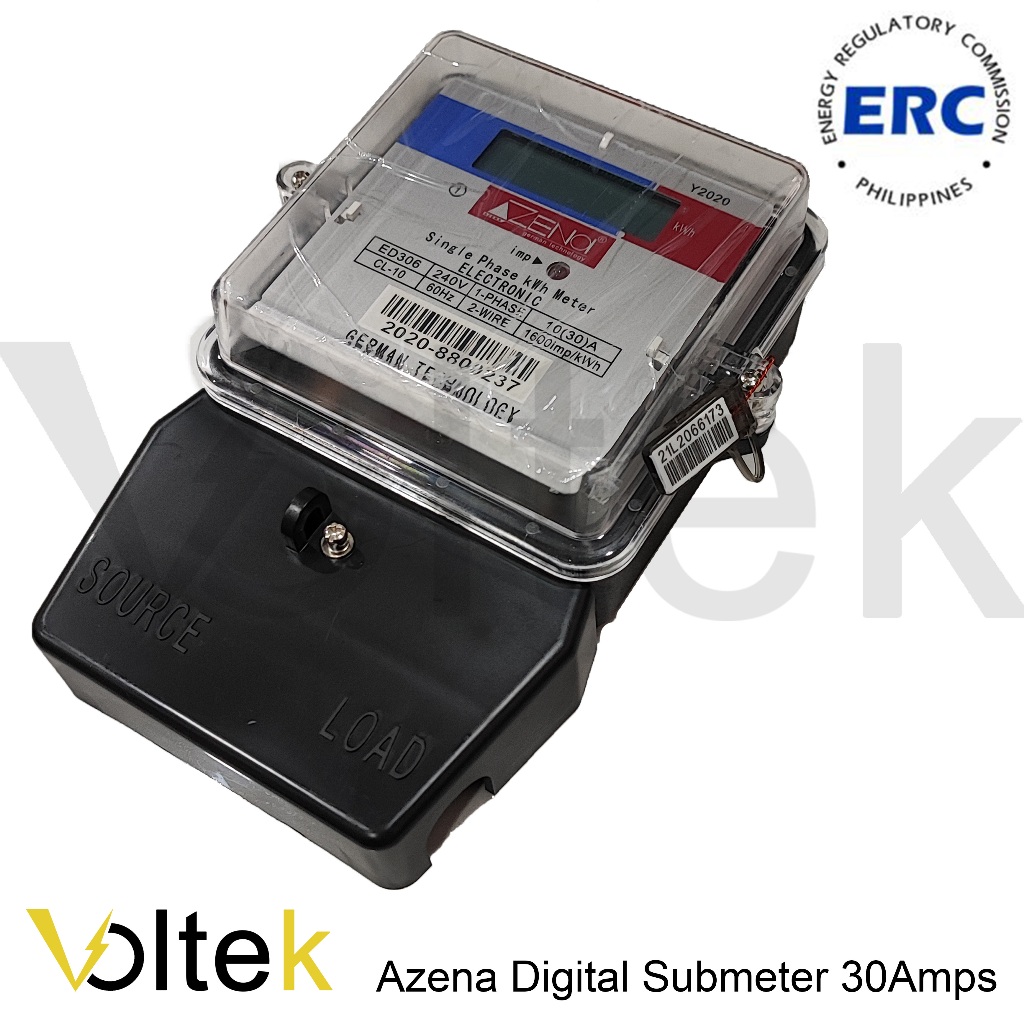Azena Electric Meter / Digital Submeter (Watt-Hour Meter) 30A | Shopee ...