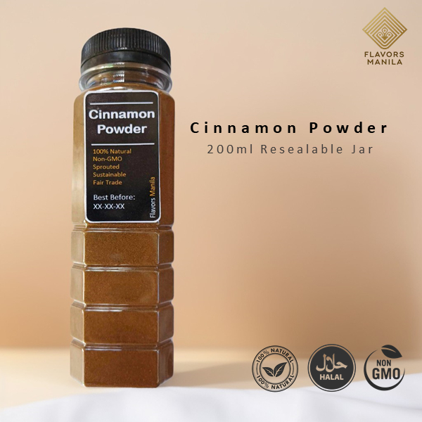 Cinnamon Powder in 200ml Resealable Jar- Fresh Sealed In Flavor ...