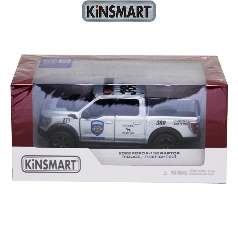 Kinsmart 1:46 2022 Ford F-150 Raptor Police Diecast Vehicle Model RIC ...