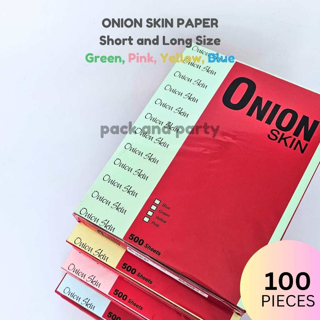 100 | Onion Skin Paper in Pastel Colors | 100 pcs per pack | Pastel ...
