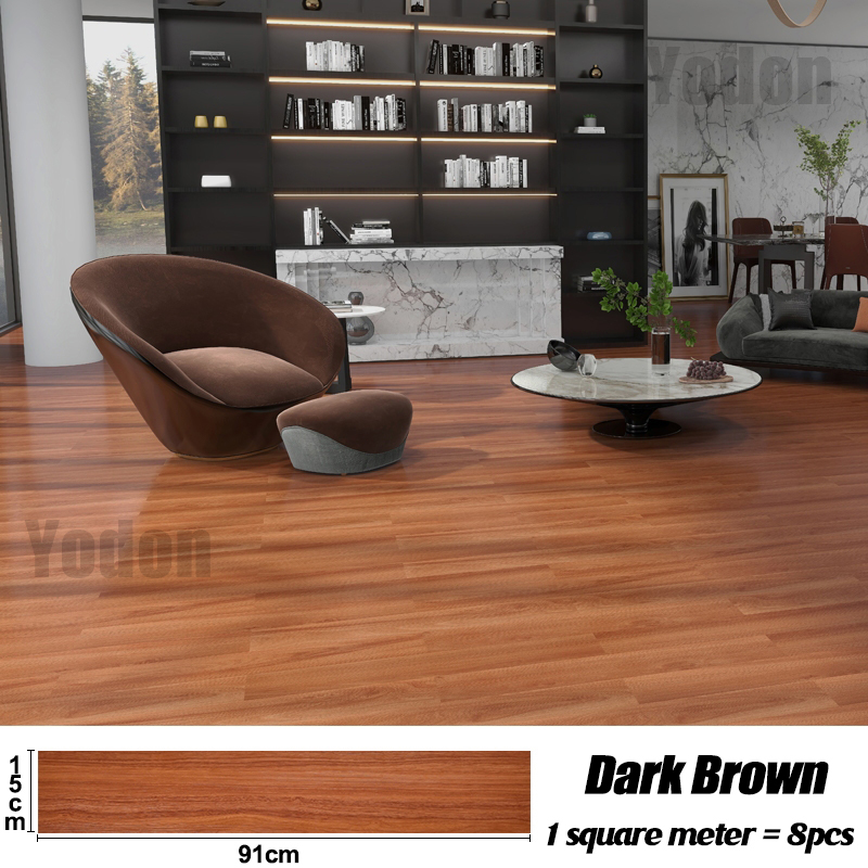Vinyl Floor Sticker Waterproof self-adhesive PVC Wood Grain Tiles For ...