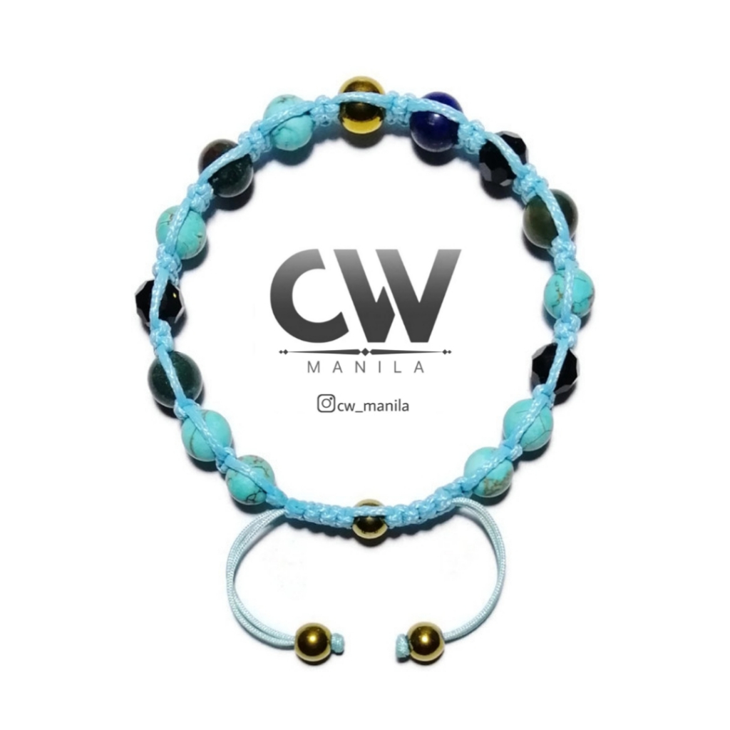 CW Manila Jewels Collection - 8mm Braided Bracelet - Turquoise, Jasper ...