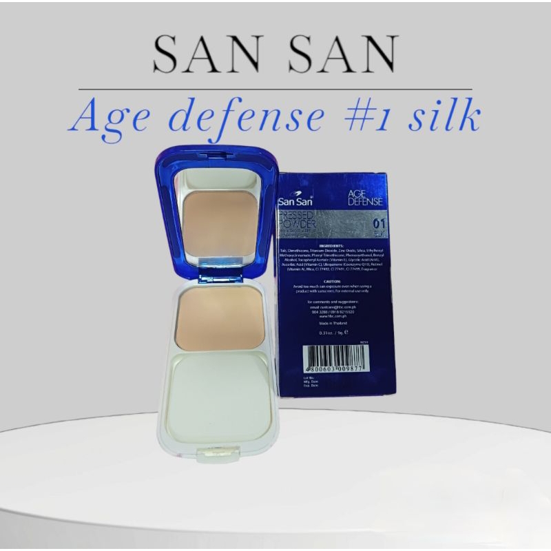 SAN SAN Age defense pressed powder. Age-defying properties targeting ...