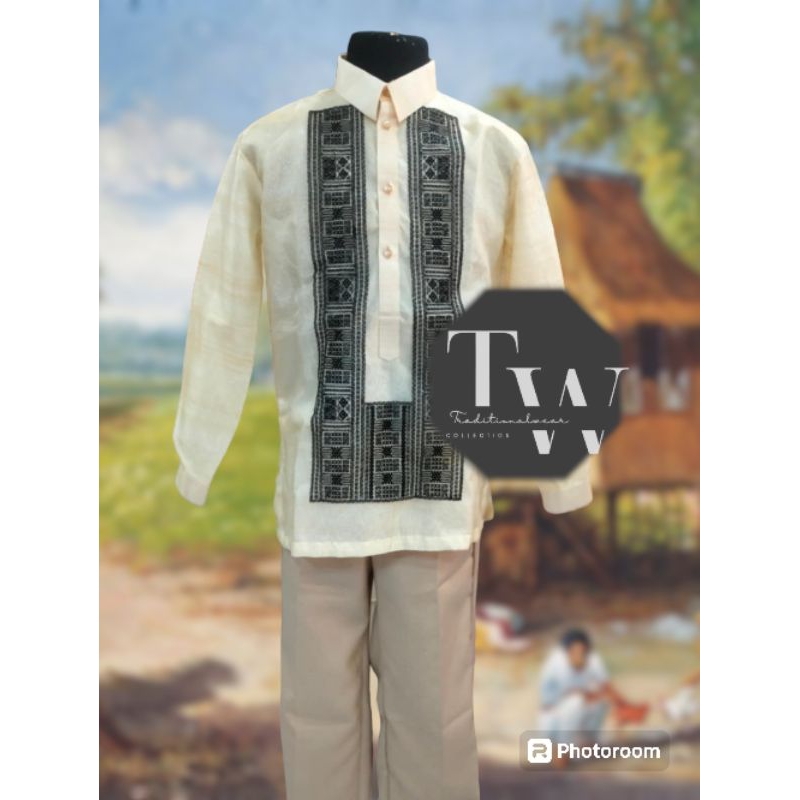 Barong Tagalog Kids/Adult Embroidery assorted burda | Shopee Philippines