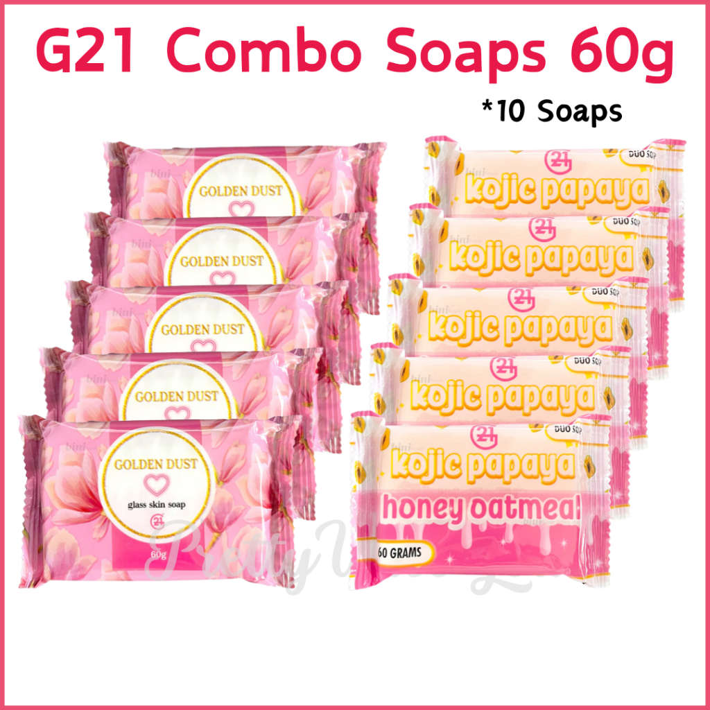 G21 Golden Dust Honey Oatmeal Kojic Papaya Soap 10 Soaps Mix Combo Pack ...