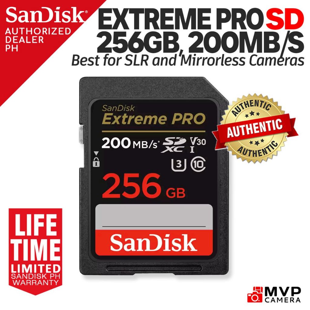 [NEW MODEL 200MB/s] Sandisk Extreme Pro SD card 256GB SDSDXXD-256G ...