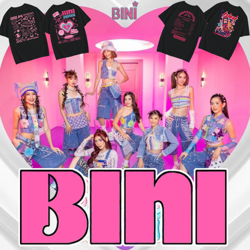 BINI Oversized Black Tee Series P-pop BINIverse Pantropiko Talaarawan ...