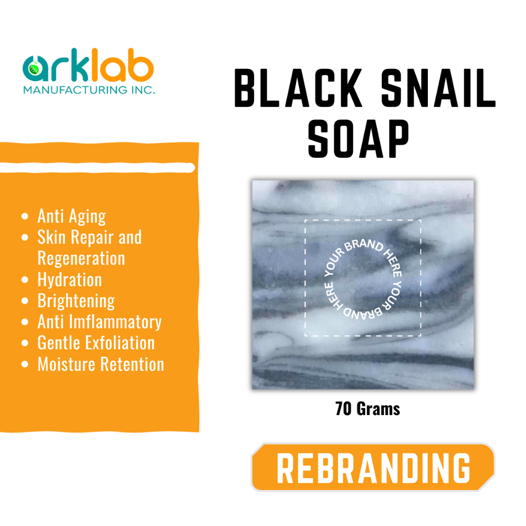 Arklab Black Snail Soap 70grams for Rebranding | Shopee Philippines