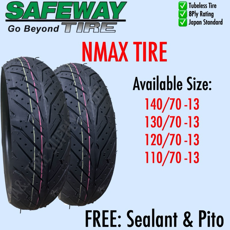 SAFEWAY Tire 13" for NMAX v1&v2 Free Sealant and Pito | Shopee Philippines