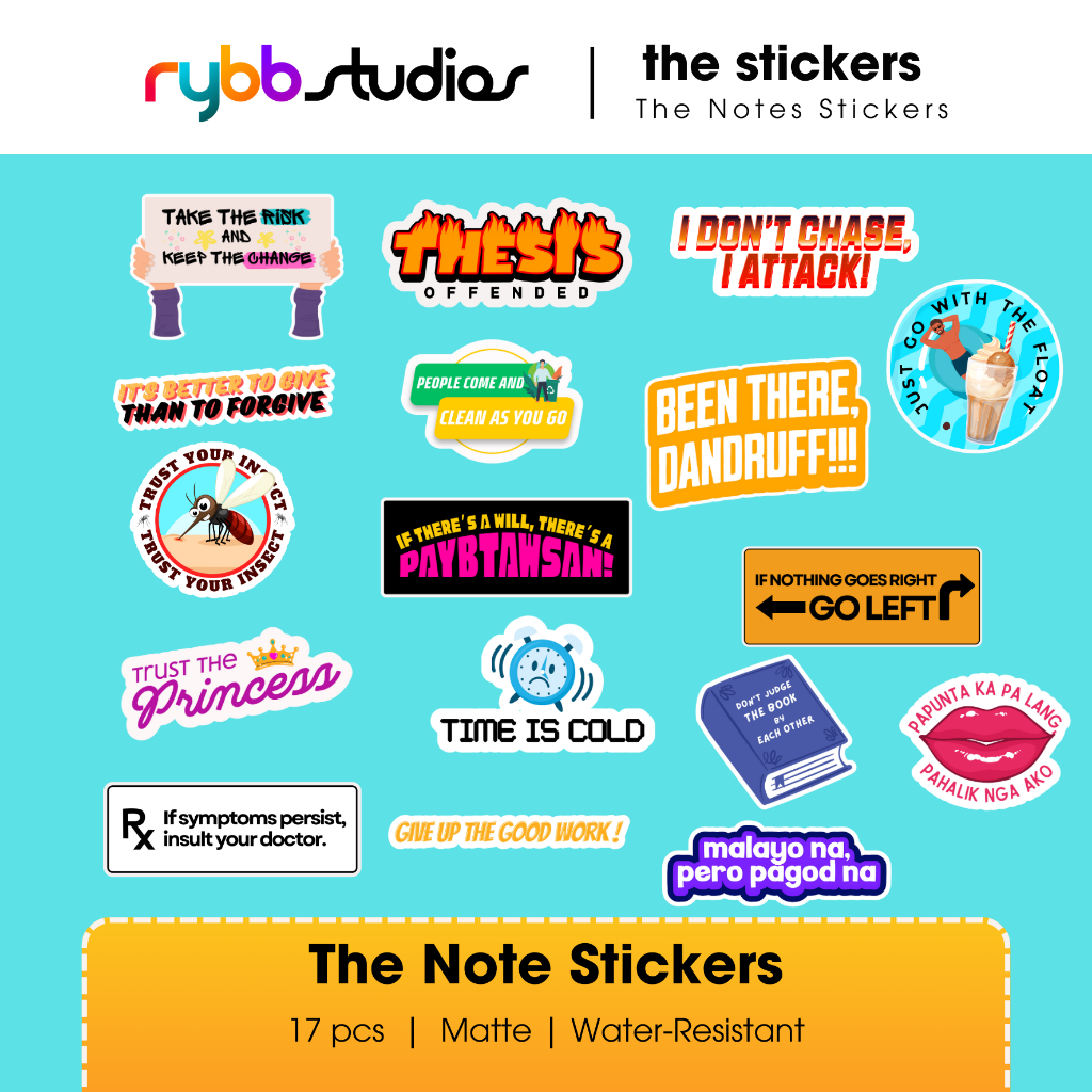 The Notes Stickers | Funny and Meme Stickers | The Stickers By RYBB ...