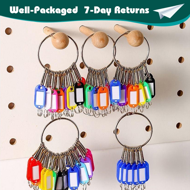 Metal Ring Key Organizer Holder with 20 Key Tags Spring Hooks Landlord ...