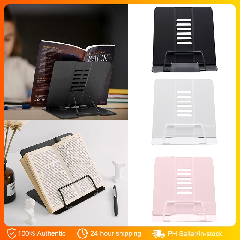 Adjustable Book Stand Reader Reading Frame Rack Metal Foldable 6 ...