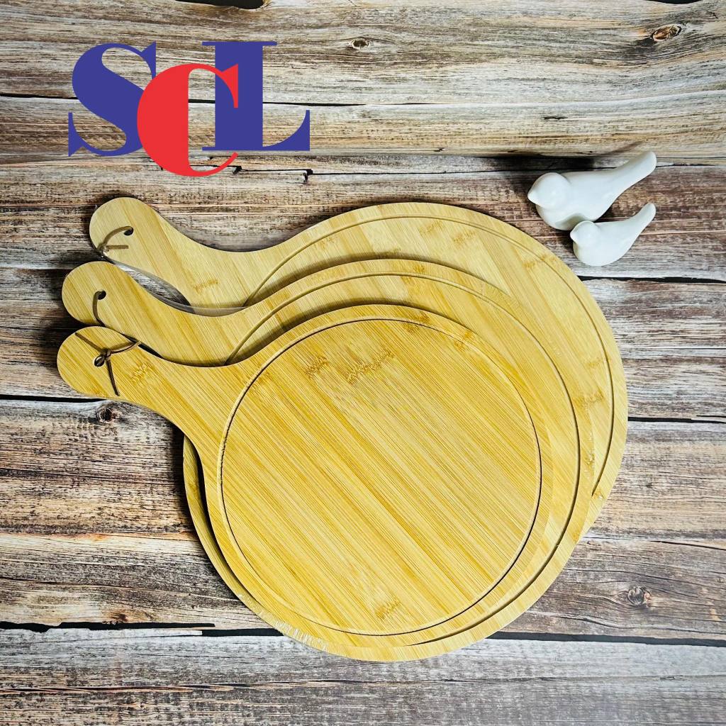 FINE BAMBOO PIZZA SERVING BOARD ROUND SHAPE | Shopee Philippines