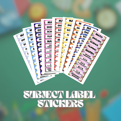 Personalized Subject Label Stickers (PreCut 11-in-1 Label Stickers ...
