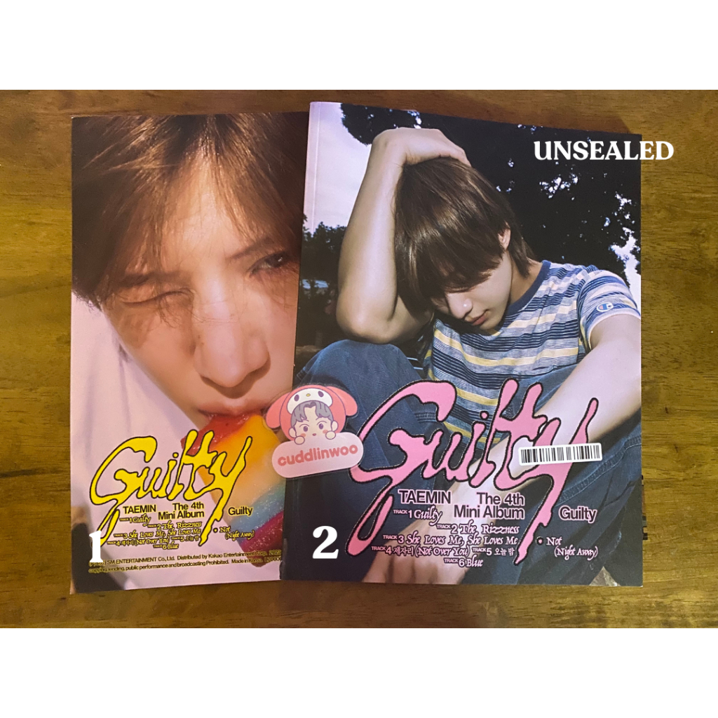 [UNSEALED] TAEMIN - GUILTY ALBUM OFFICIAL PHOTOBOOK SHINEE | Shopee ...