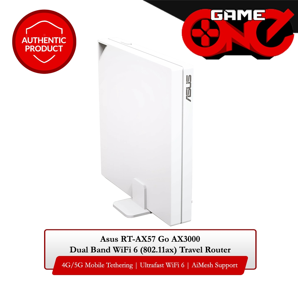 Asus RT-AX57 Go AX3000 Dual Band WiFi 6 (802.11ax) Travel Router ...
