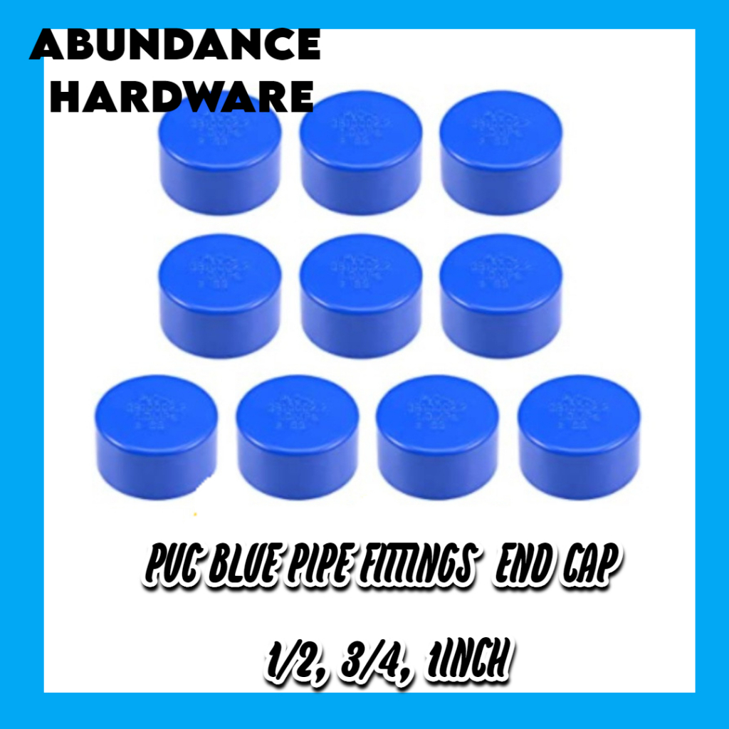 PVC BLUE PIPE FITTINGS END CAP 1/2 3/4 1INCH | Shopee Philippines