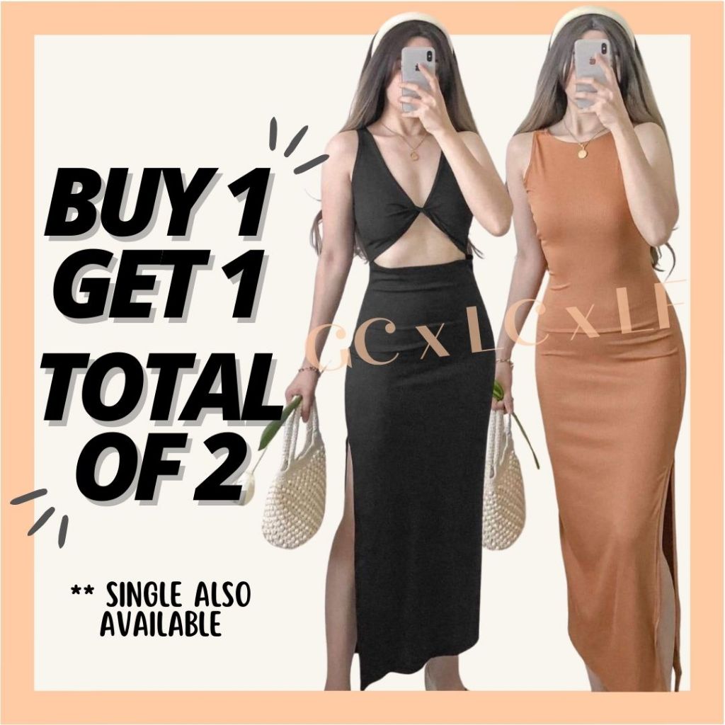 GEORGIA Knitted Two Way Basic Roundneck Sleevless Belly Cut-out High ...