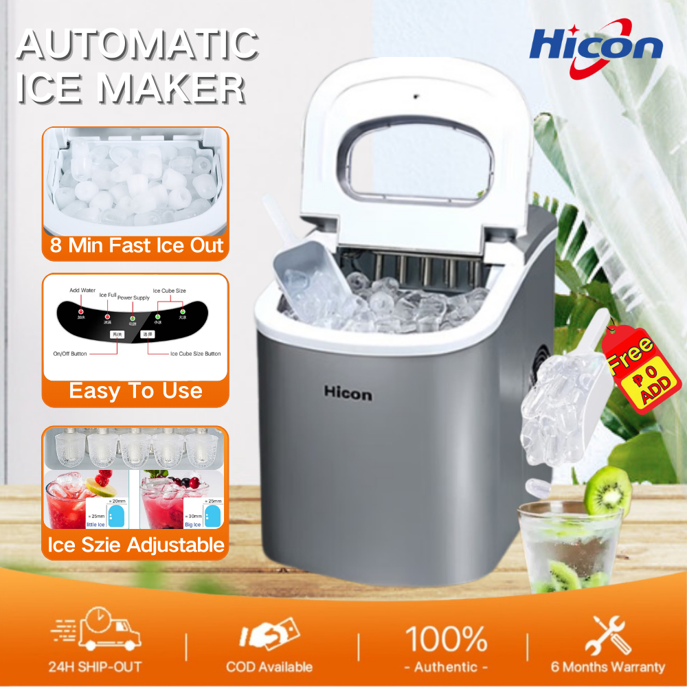 Hicon Portable Ice Maker Machine Automatic Household -Large Ice Storage ...