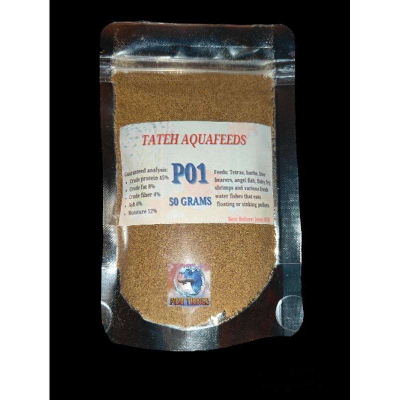 Tateh Aquafeeds P01 Fish Food PO1 ( 50 Grams ) | Shopee Philippines