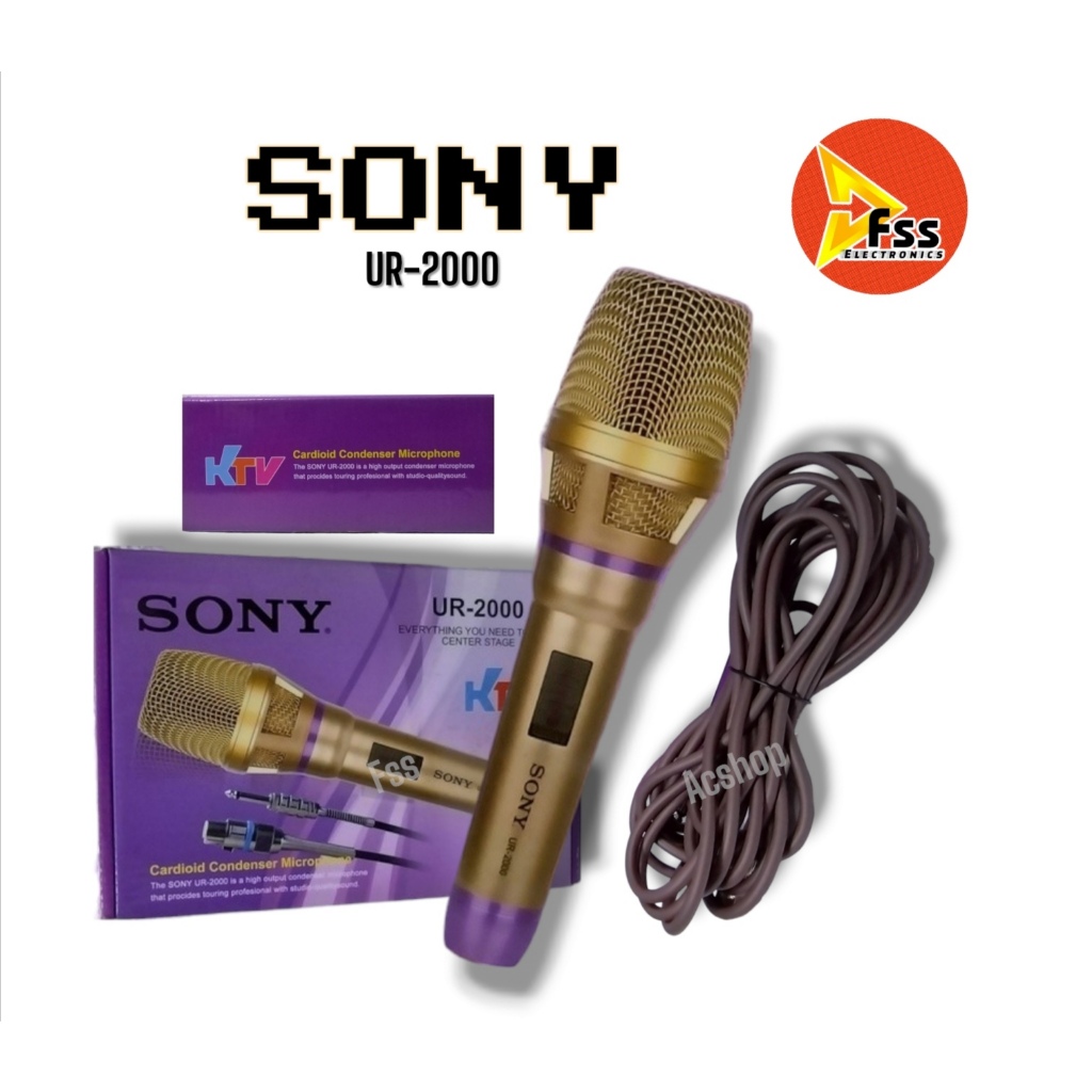 Sony UR-2000 Cardioid Condenser Dynamic Microphone for Stage and ...